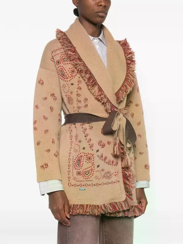 Alanui Bandana Print Cardigan