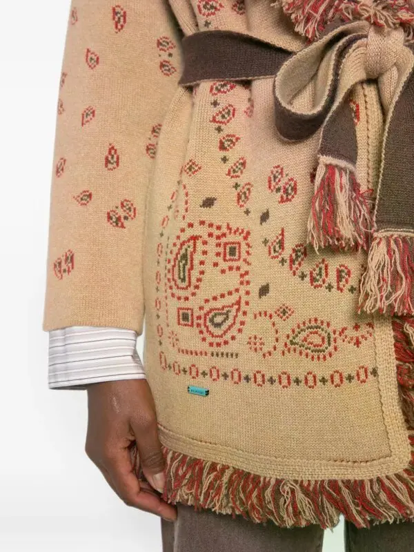Alanui Bandana Print Cardigan