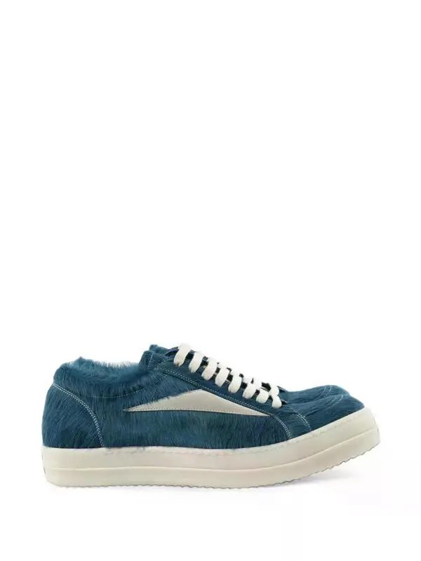 Rick Owens Lace-up Leather Sneakers - Blue