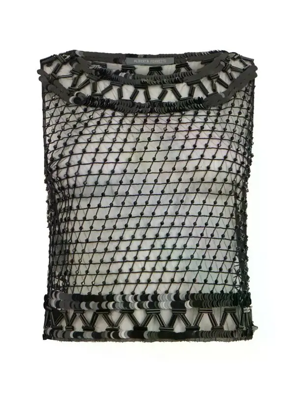 Alberta Ferretti Sequinned Tank Top