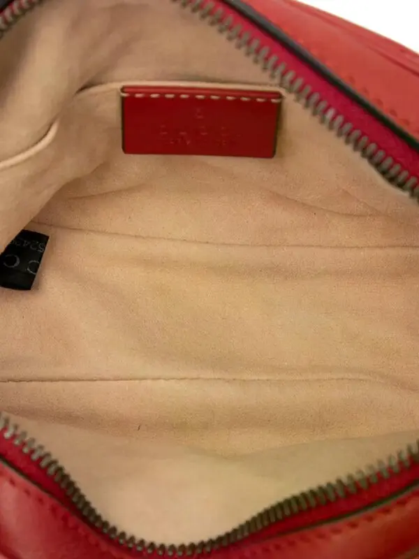 Gucci Gg Marmont Matelassé Belt Bag - Red