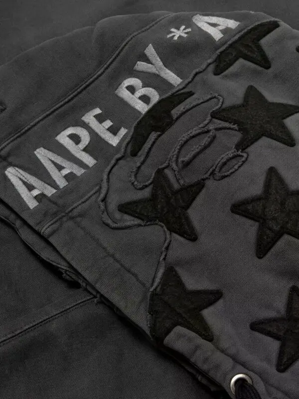 AAPE BY *A BATHING APE Star-pattern Embroidered Hoodie