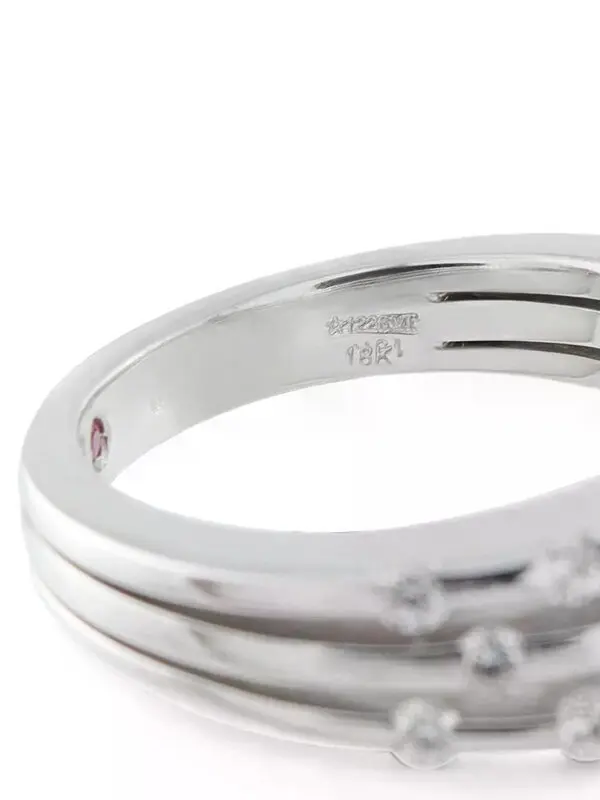 Roberto Coin Diamond And Ruby Three-row Ring