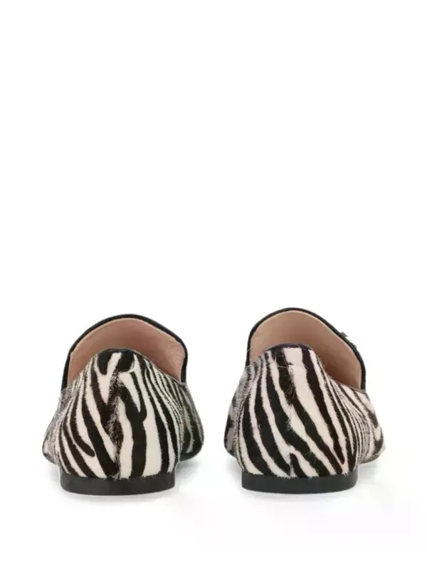 TOD'S Zebra Print Loafers - White