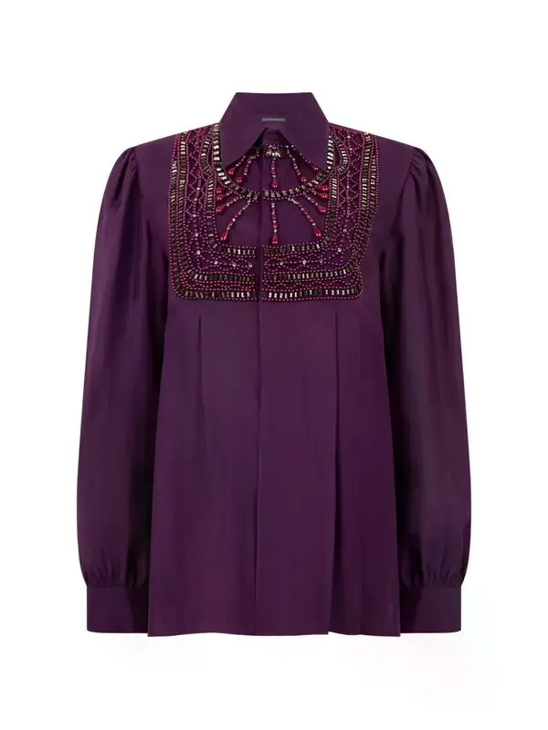 Alberta Ferretti Embellished Silk Shirt