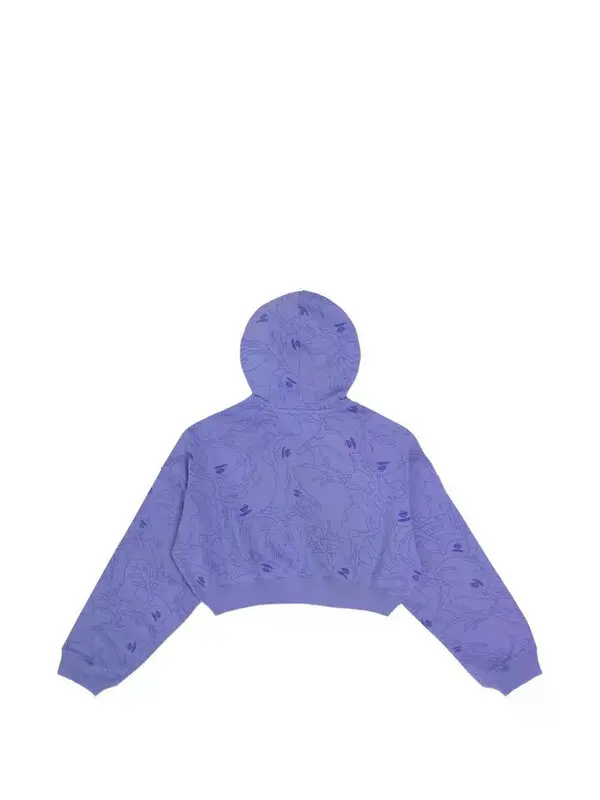 AAPE BY *A BATHING APE Moonface Patterned Cropped Hoodie