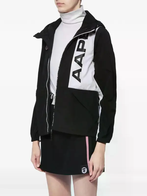 AAPE BY *A BATHING APE Panelled Logo-print Windbreaker