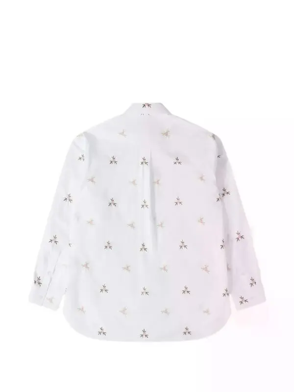 Simone Rocha Floral-embroidered Cotton Shirt