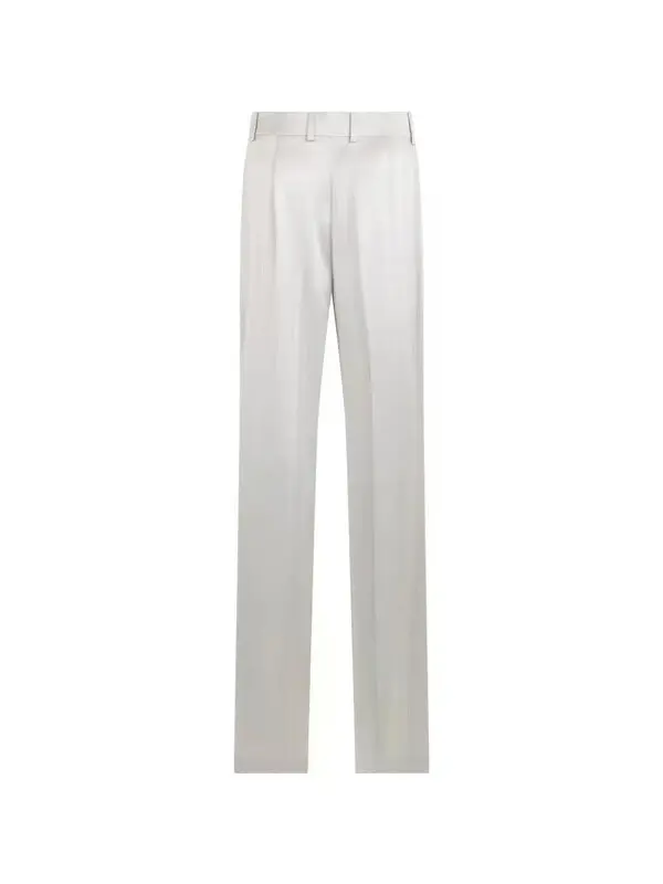 Alberta Ferretti High-waisted Tailored Silk Trousers