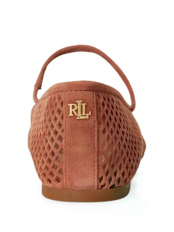 Ralph Lauren Jayna Perforated Leather Ballet Flats