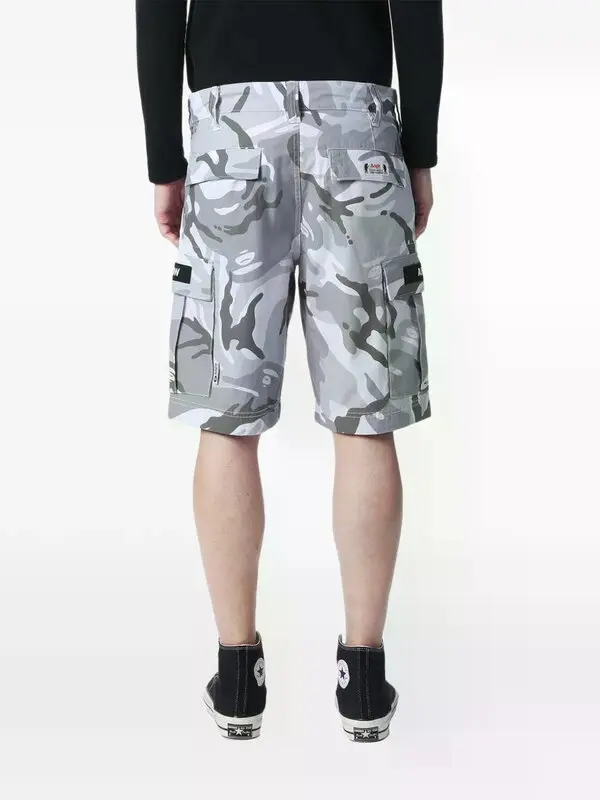 AAPE BY *A BATHING APE Logo Pocket Camouflage-print Logo-patch Shorts