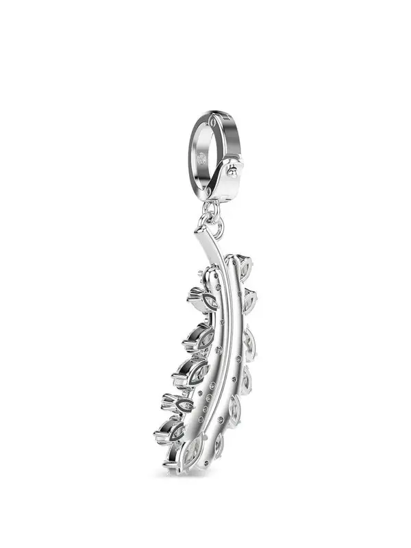 SWAROVSKI Crystal-embellished Feather Motif Charm