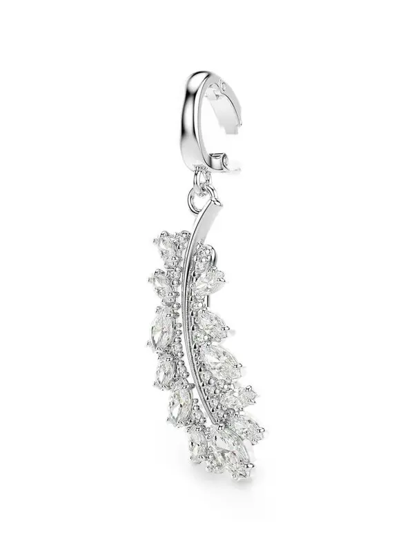 SWAROVSKI Crystal-embellished Feather Motif Charm