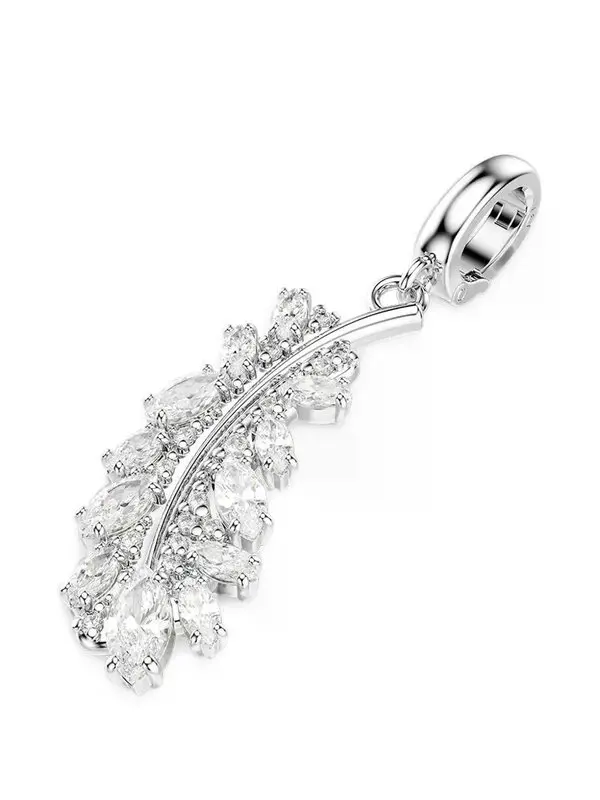 SWAROVSKI Crystal-embellished Feather Motif Charm