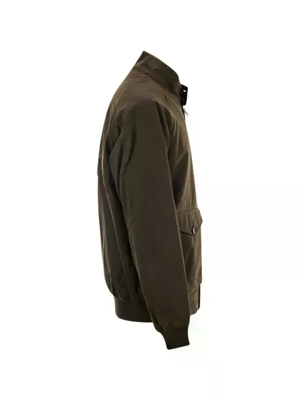 BARACUTA Waxed Cotton High Neck Jacket