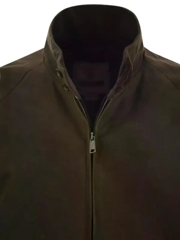 BARACUTA Waxed Cotton High Neck Jacket