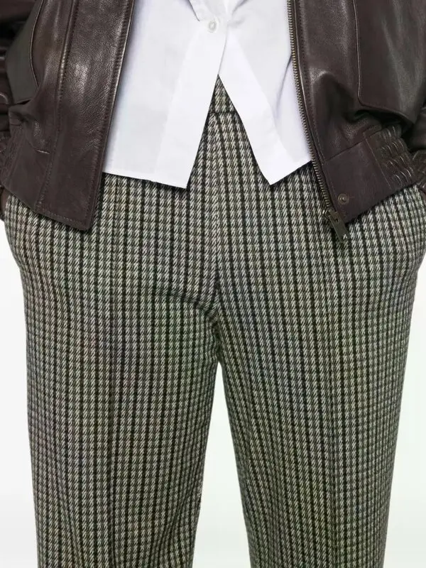Fabiana Filippi Check Pattern Straight-leg Trousers