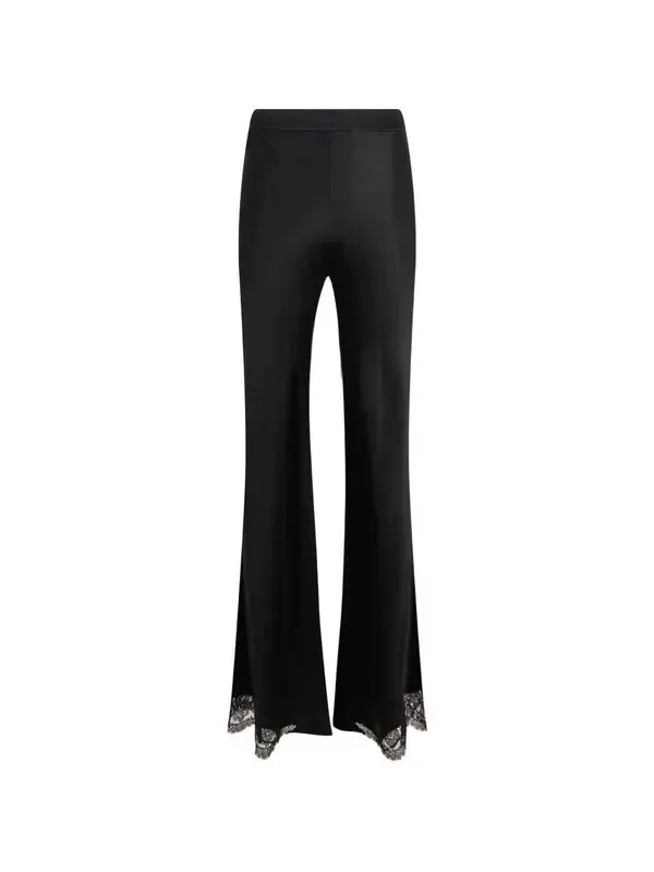 Alberta Ferretti Lace-trimmed Flared Trousers
