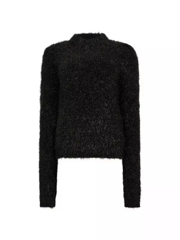 Alberta Ferretti Fuzzy-knit Long-sleeve Sweater