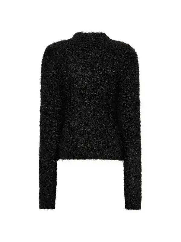 Alberta Ferretti Fuzzy-knit Long-sleeve Sweater