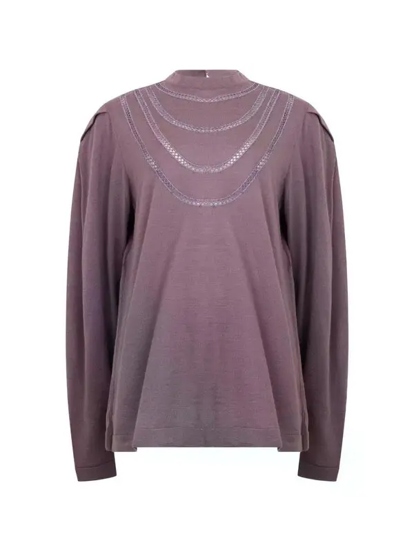 Alberta Ferretti Open-knit Long-sleeve Sweater