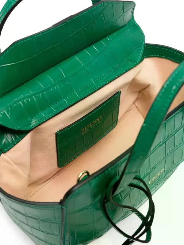 HIDESINS Flap S Cocco Croc-effect Leather Tote Bag
