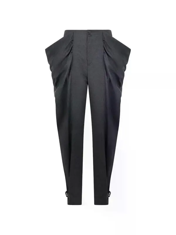 Alberta Ferretti Draped Pocket Buckled Cuff Trousers