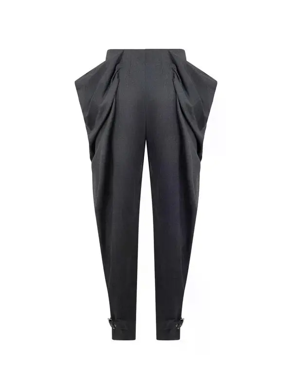 Alberta Ferretti Draped Pocket Buckled Cuff Trousers