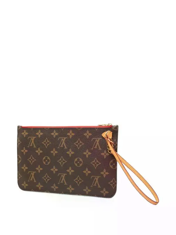 LOUIS VUITTON Monogram Neverfull Mm Pouch - Brown