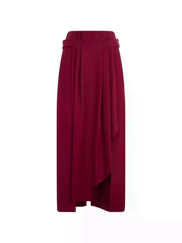 Alberta Ferretti Belted Pleated Maxi Skirt