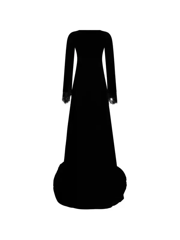 Alberta Ferretti Lace-trim Gown