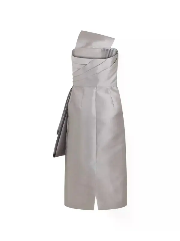 Alberta Ferretti Draped Bow Detail Midi Dress