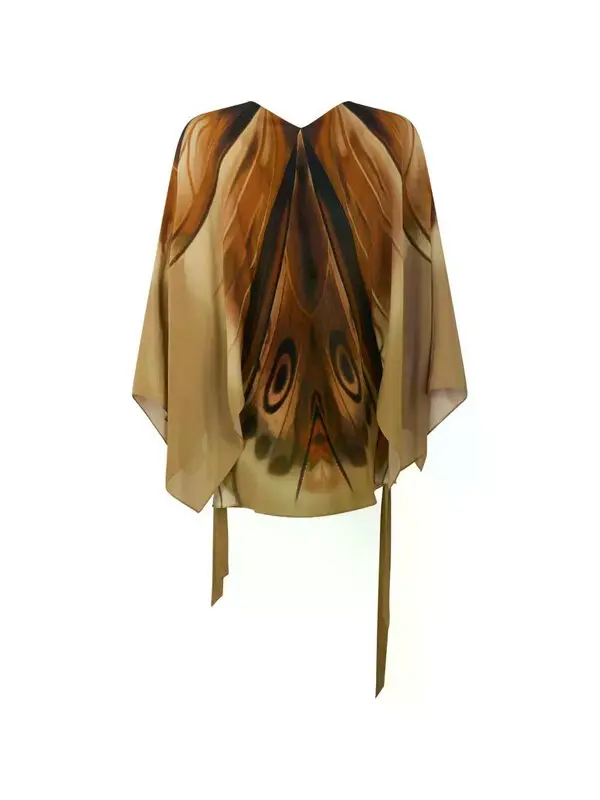 Alberta Ferretti Silk Cape