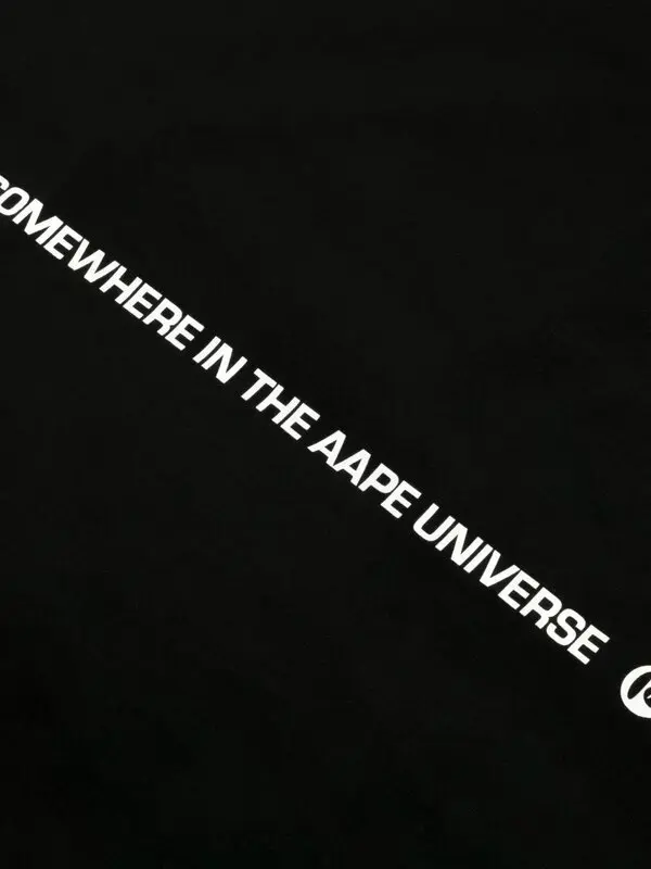 AAPE BY *A BATHING APE Now Moonface Logo-patch T-shirt