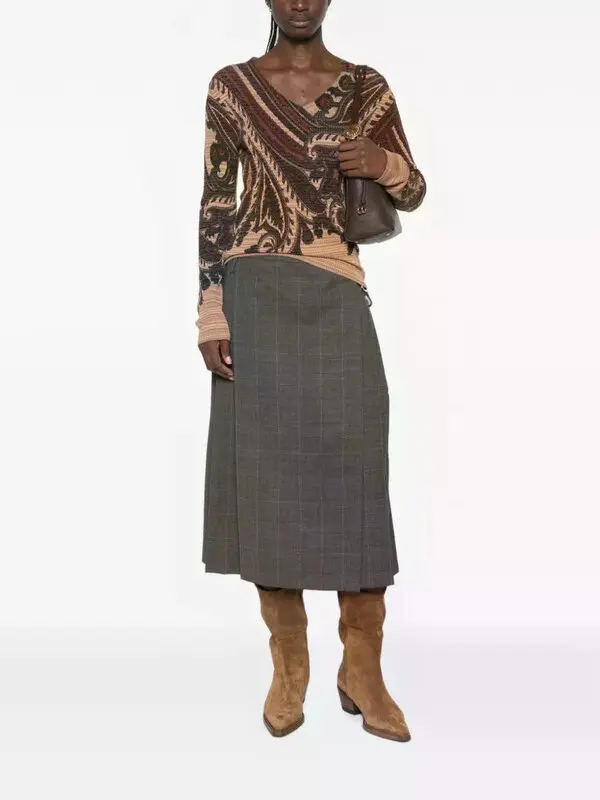 Etro Paisley-print V-neck Sweater