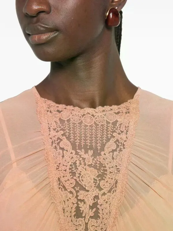 Zimmermann Lace-panelled Pleated Dress