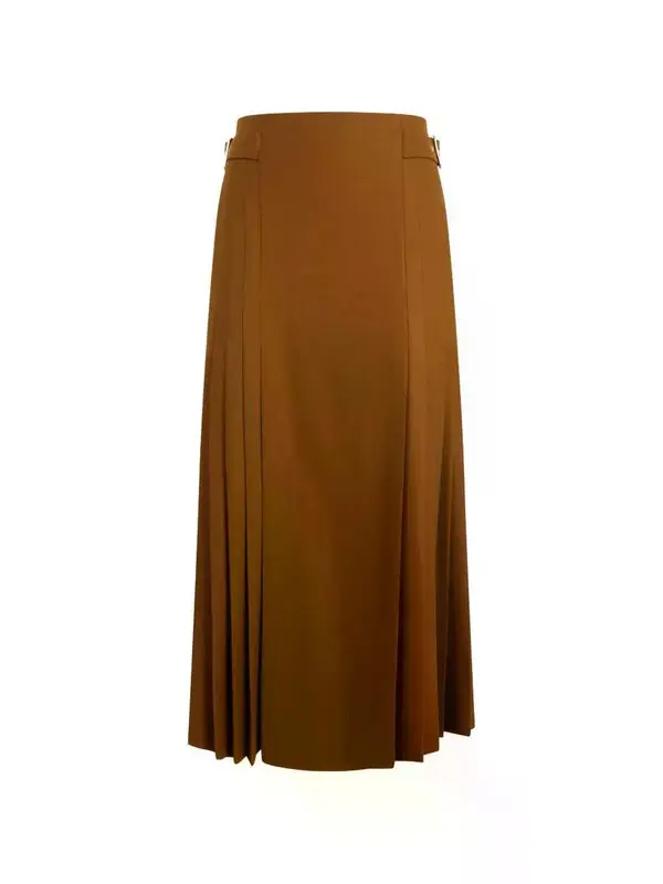 Alberta Ferretti Belt-detail Pleated Maxi Skirt