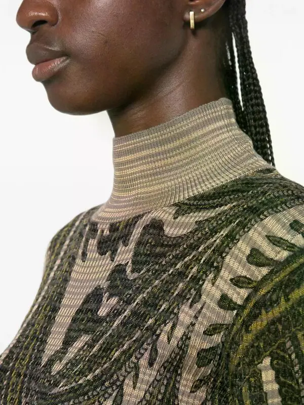 Etro Paisley-print High-neck Sweater