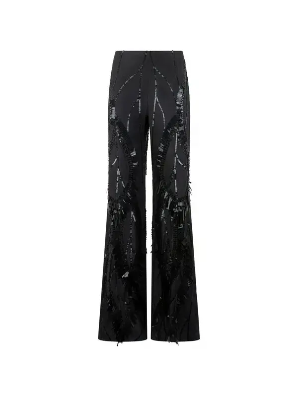 Alberta Ferretti Sequin-embellished Palazzo Pants