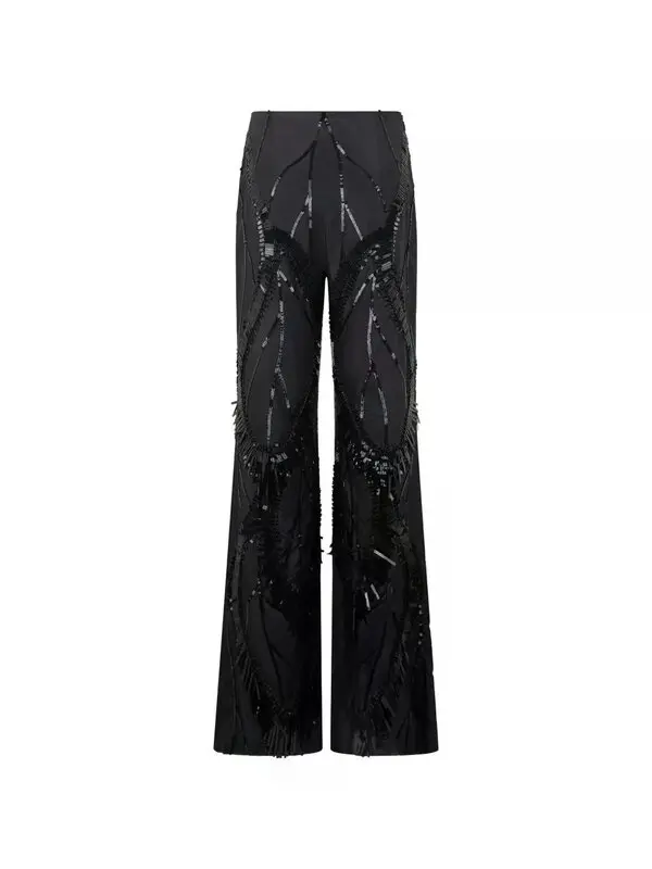 Alberta Ferretti Sequin-embellished Palazzo Pants