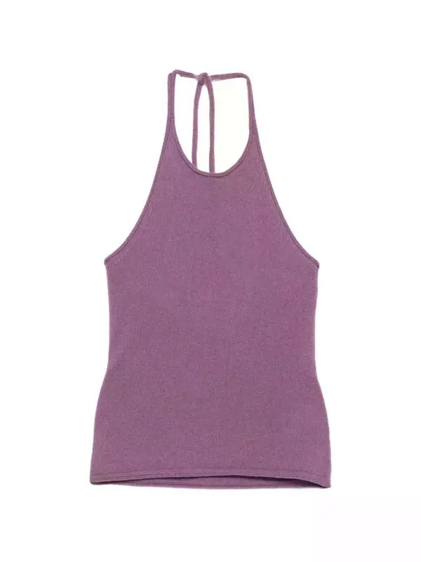 Christopher Esber Fine Knit Halterneck Top - Purple