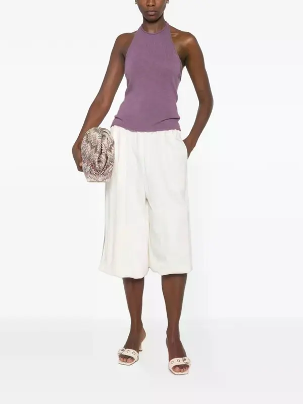 Christopher Esber Fine Knit Halterneck Top - Purple
