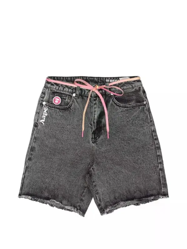 AAPE BY *A BATHING APE Moonface Patch Embroidered Shorts