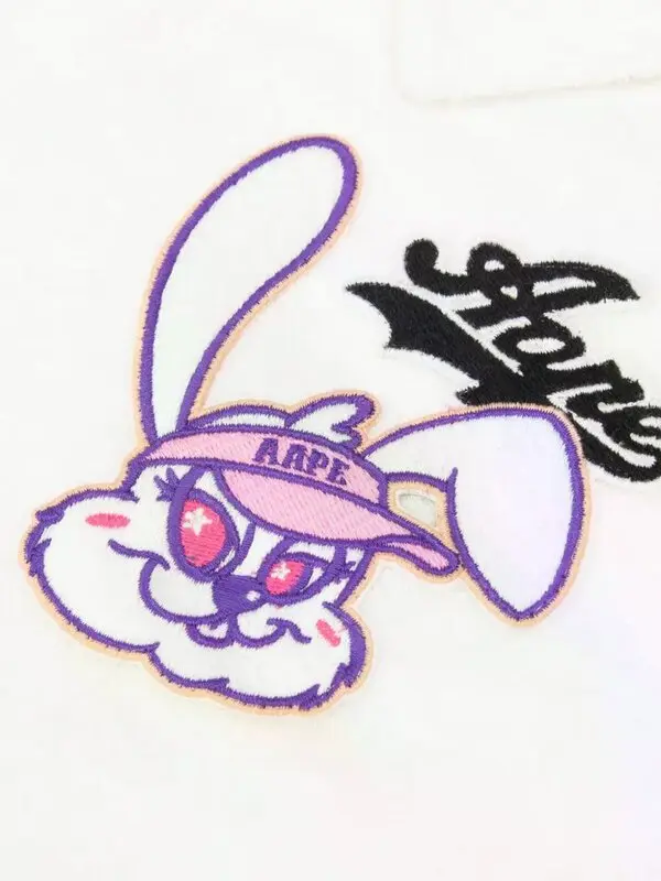 AAPE BY *A BATHING APE Bunny-embroidered Cropped T-shirt