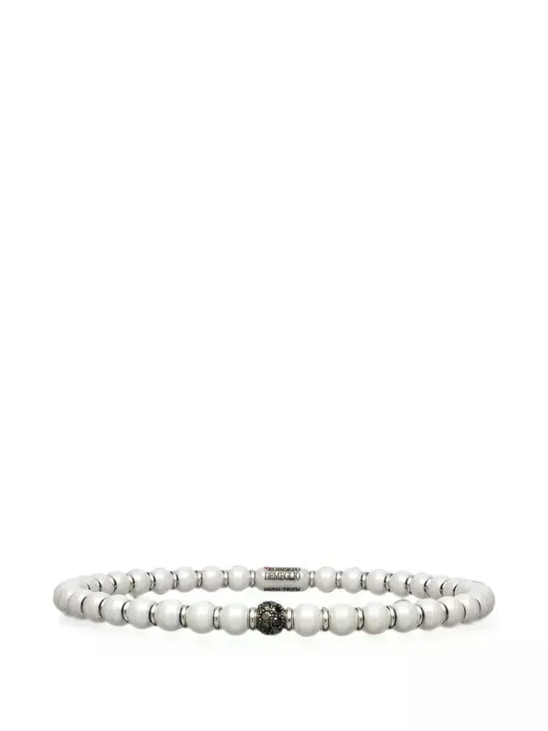 Roberto Demeglio Sfera Black Diamond And Ceramic Bracelet - White