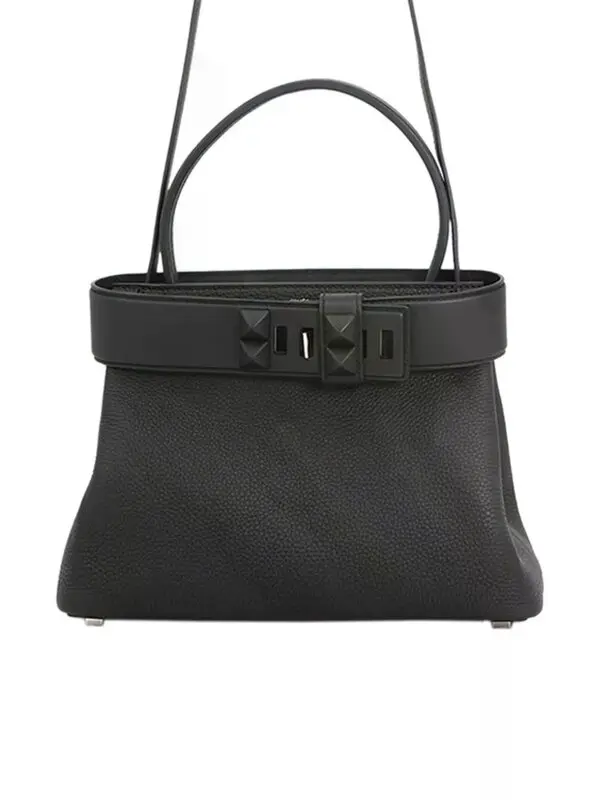Hermès Togo And Swift Medor Satchel Bag - Black