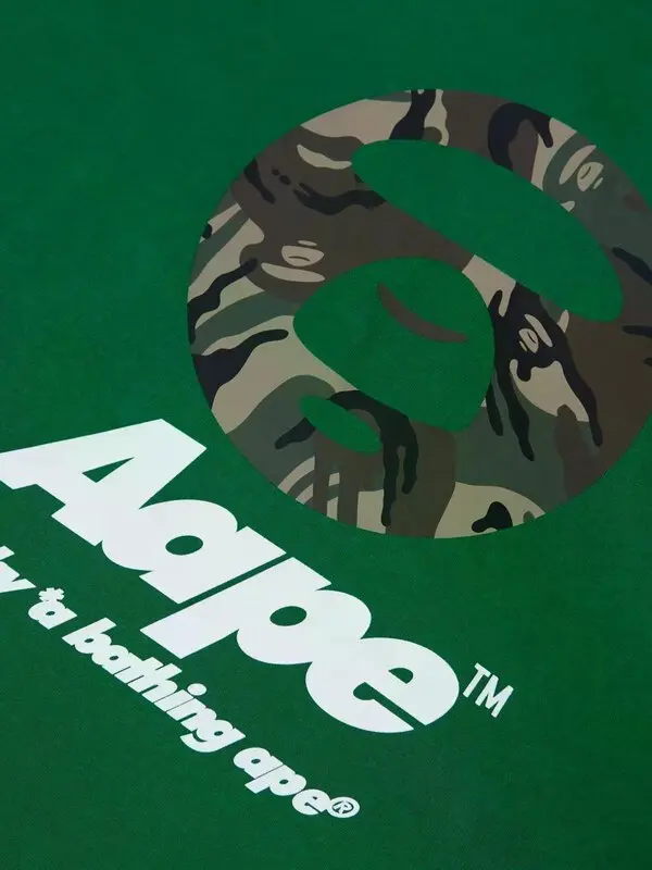 AAPE BY *A BATHING APE Moonface Camo-print T-shirt - Black