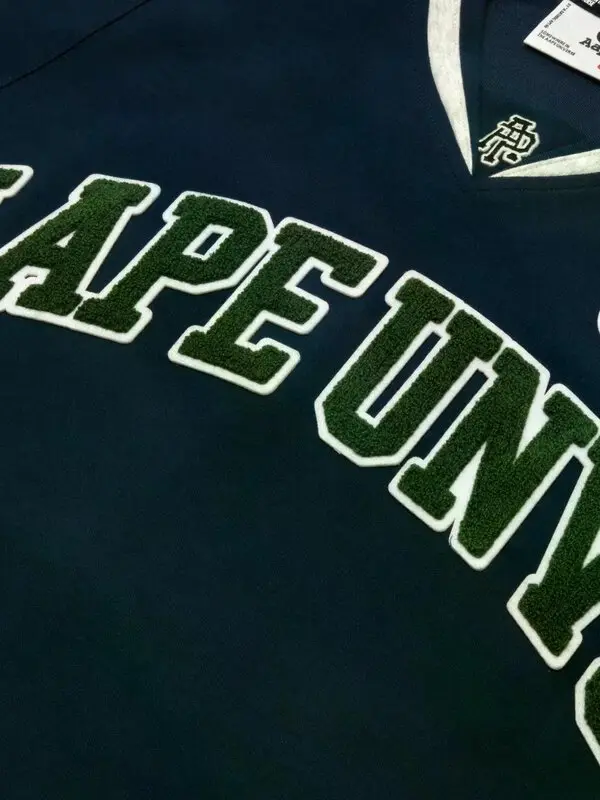 AAPE BY *A BATHING APE Moonface Logo V-neck Sweatshirt