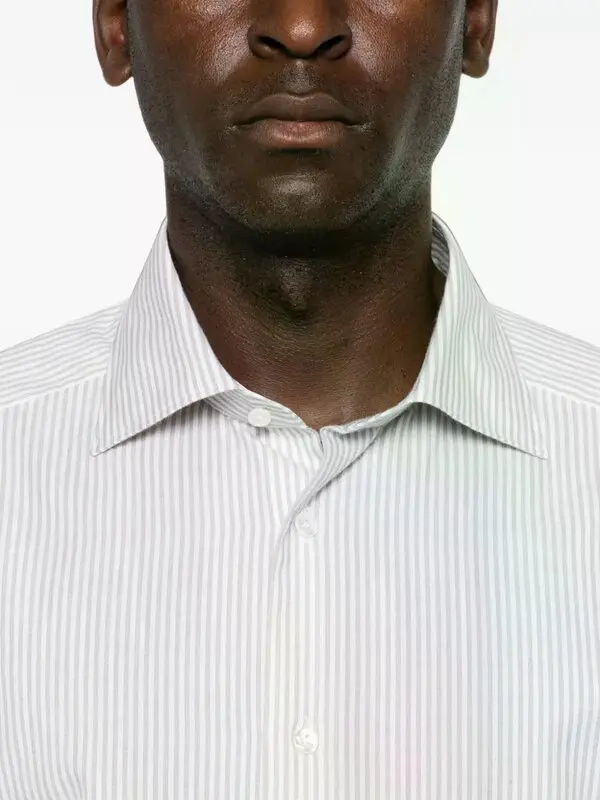 Zegna Vertical-stripe Long-sleeve Shirt