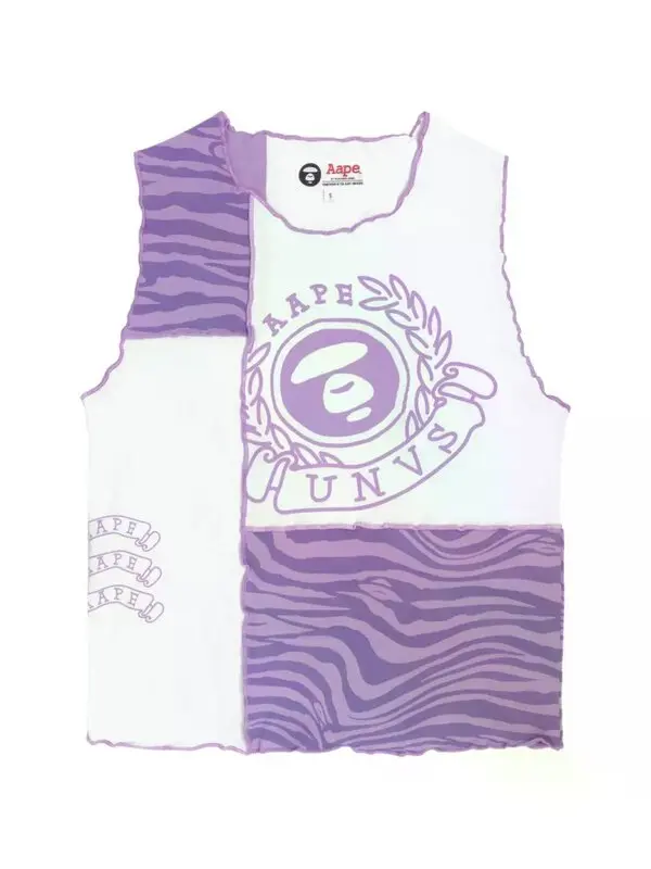AAPE BY *A BATHING APE Moonface Patchwork Tank Top